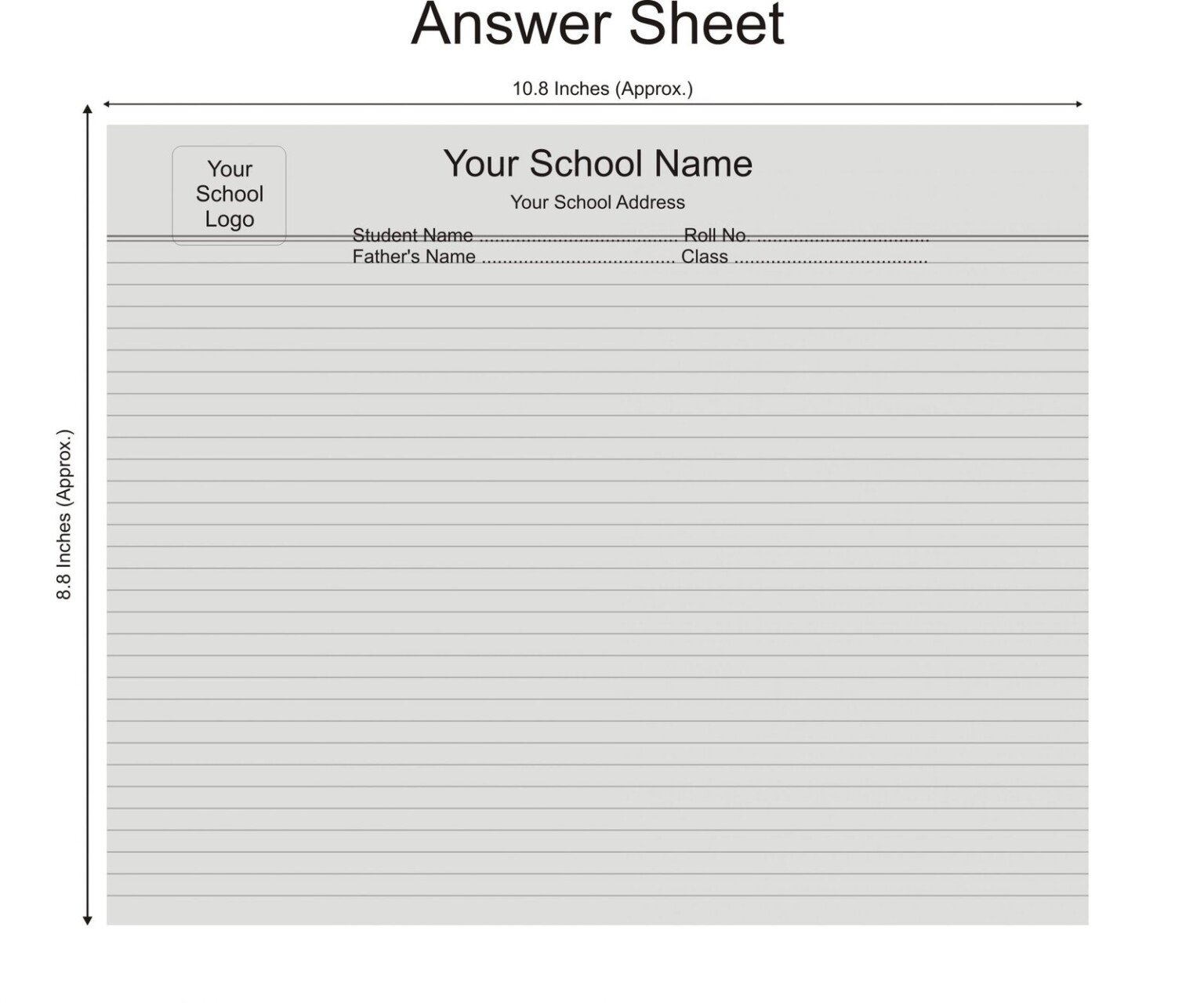 Answer Sheets For Schools - schoolprintablesheets.com