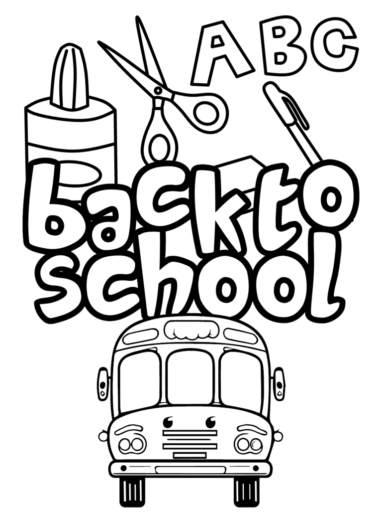 Back To School Coloring Sheets Pdf - schoolprintablesheets.com