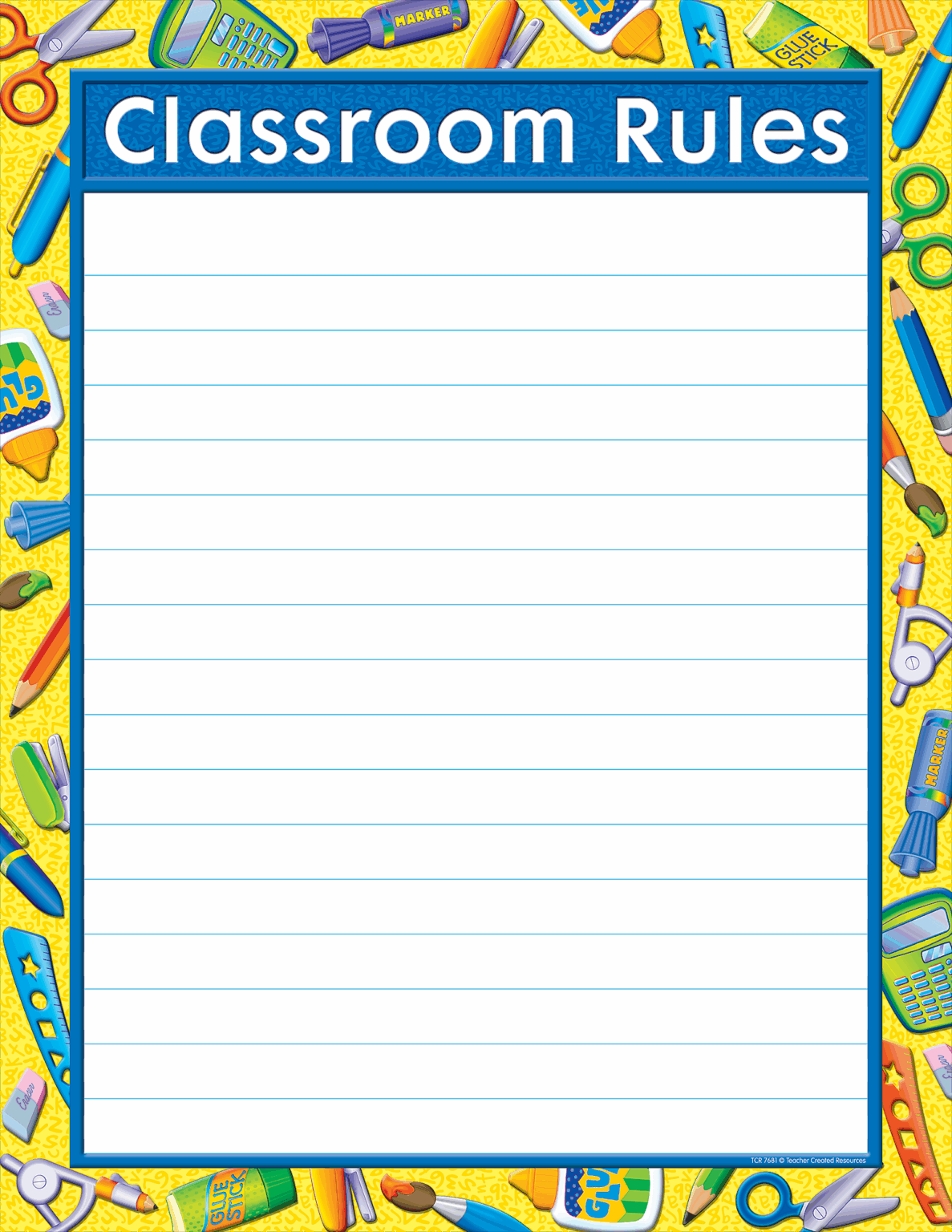 Blank School Rules Sheets - schoolprintablesheets.com