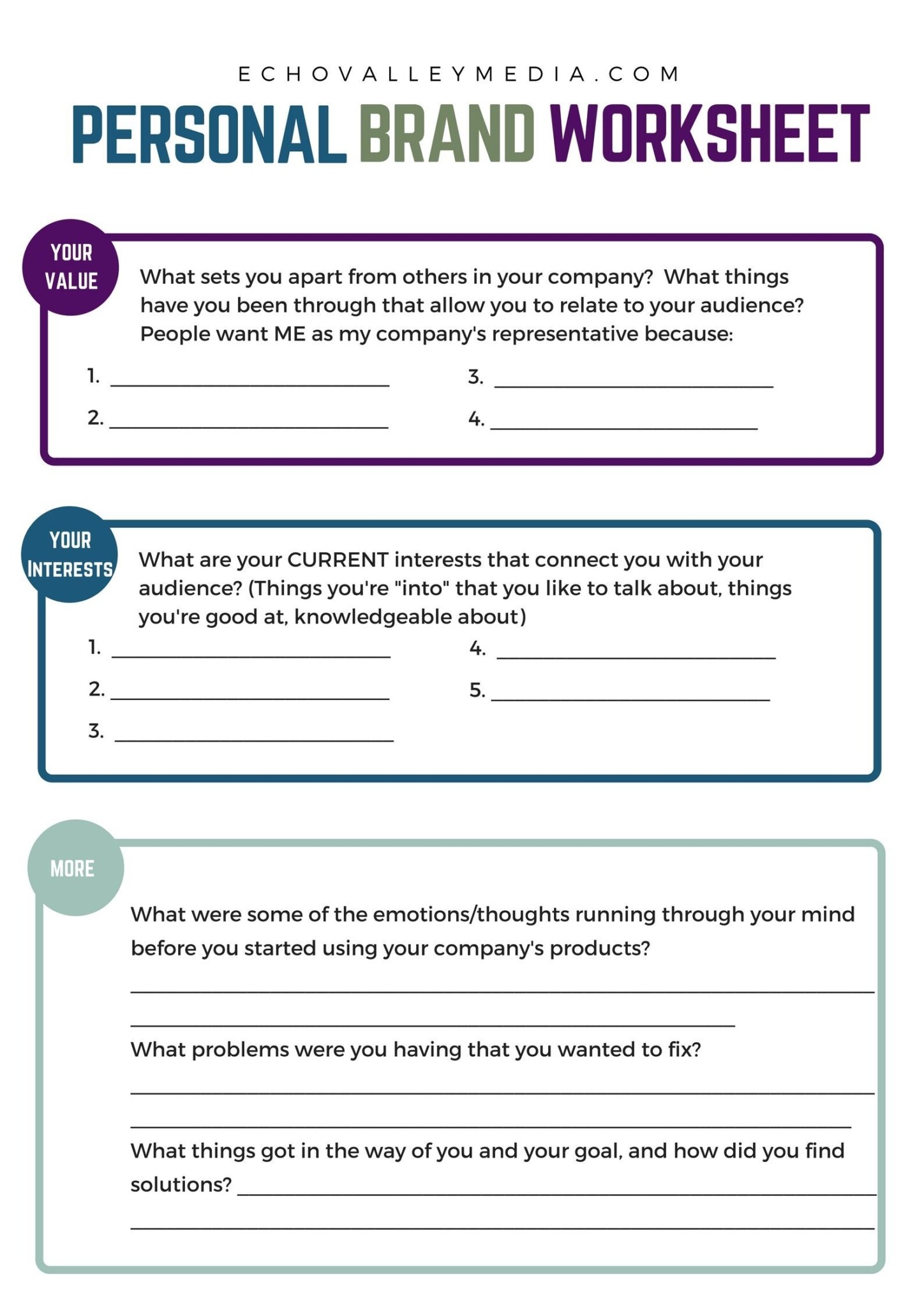 Brand Marketing Work Sheets High School - schoolprintablesheets.com