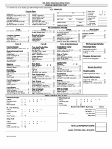 Cdl School Bus Skills Test Score Sheet - schoolprintablesheets.com
