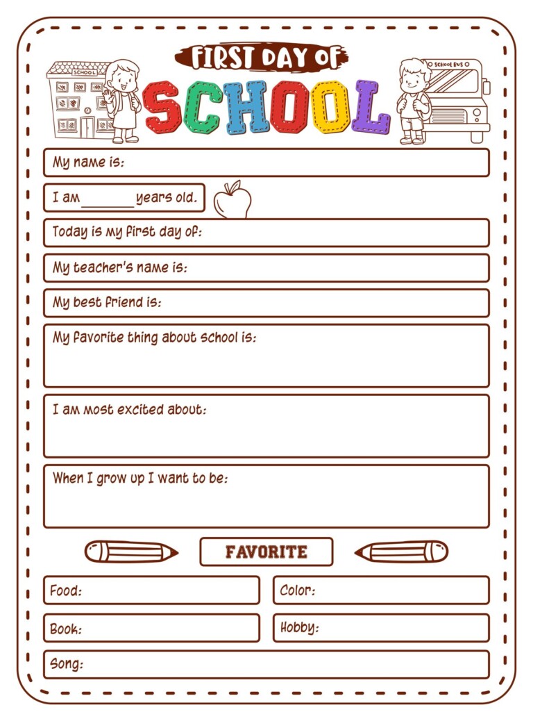 School Sheets - schoolprintablesheets.com
