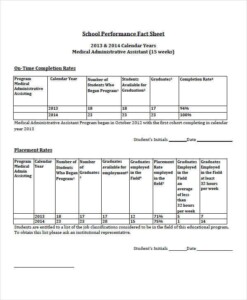 Bsis School Performance Fact Sheet Template - schoolprintablesheets.com