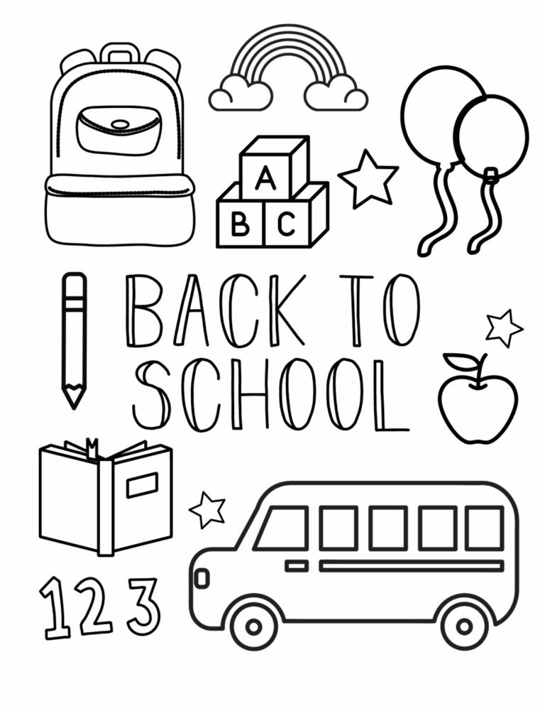 Back To School Coloring Sheet For Toddlers - schoolprintablesheets.com