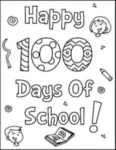 100 Days Of School Color Sheet - schoolprintablesheets.com