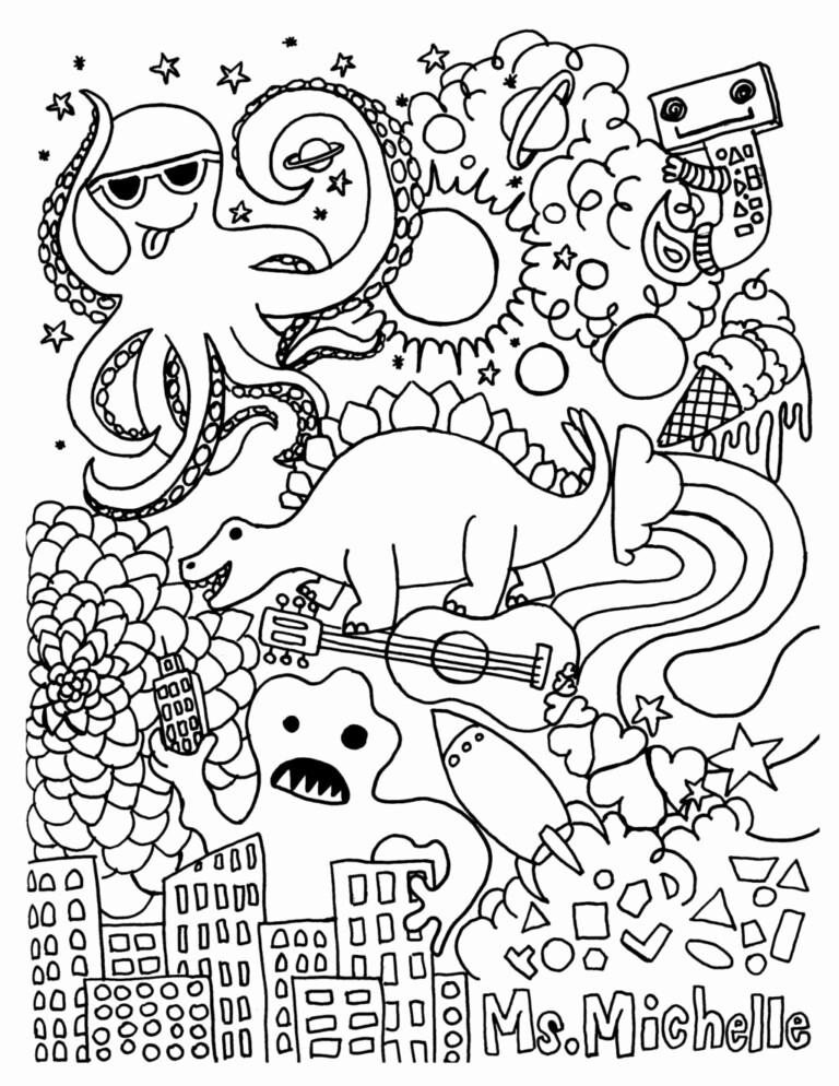 Middle School Coloring Sheets - schoolprintablesheets.com