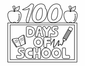 100 Days Of School Coloring Sheet Free - schoolprintablesheets.com