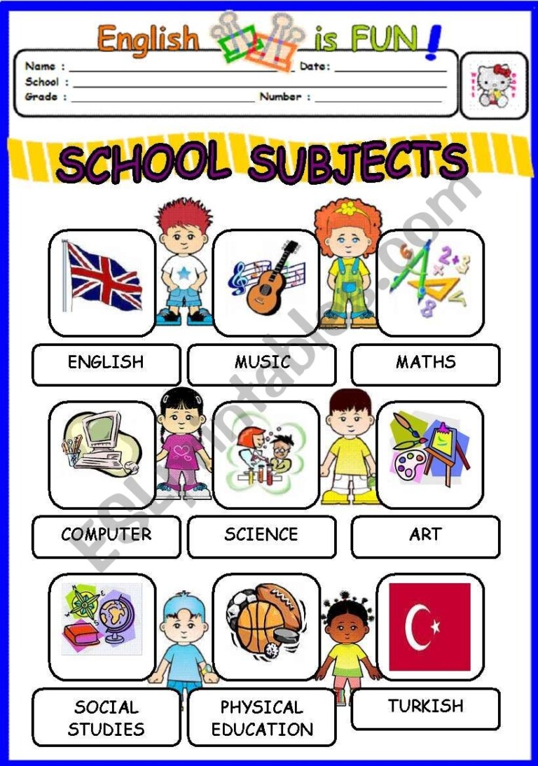 Activity Sheets For All Subjects Middle School - schoolprintablesheets.com