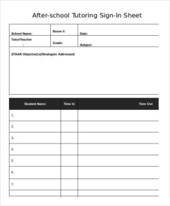 After School Sign In Out Sheet - schoolprintablesheets.com